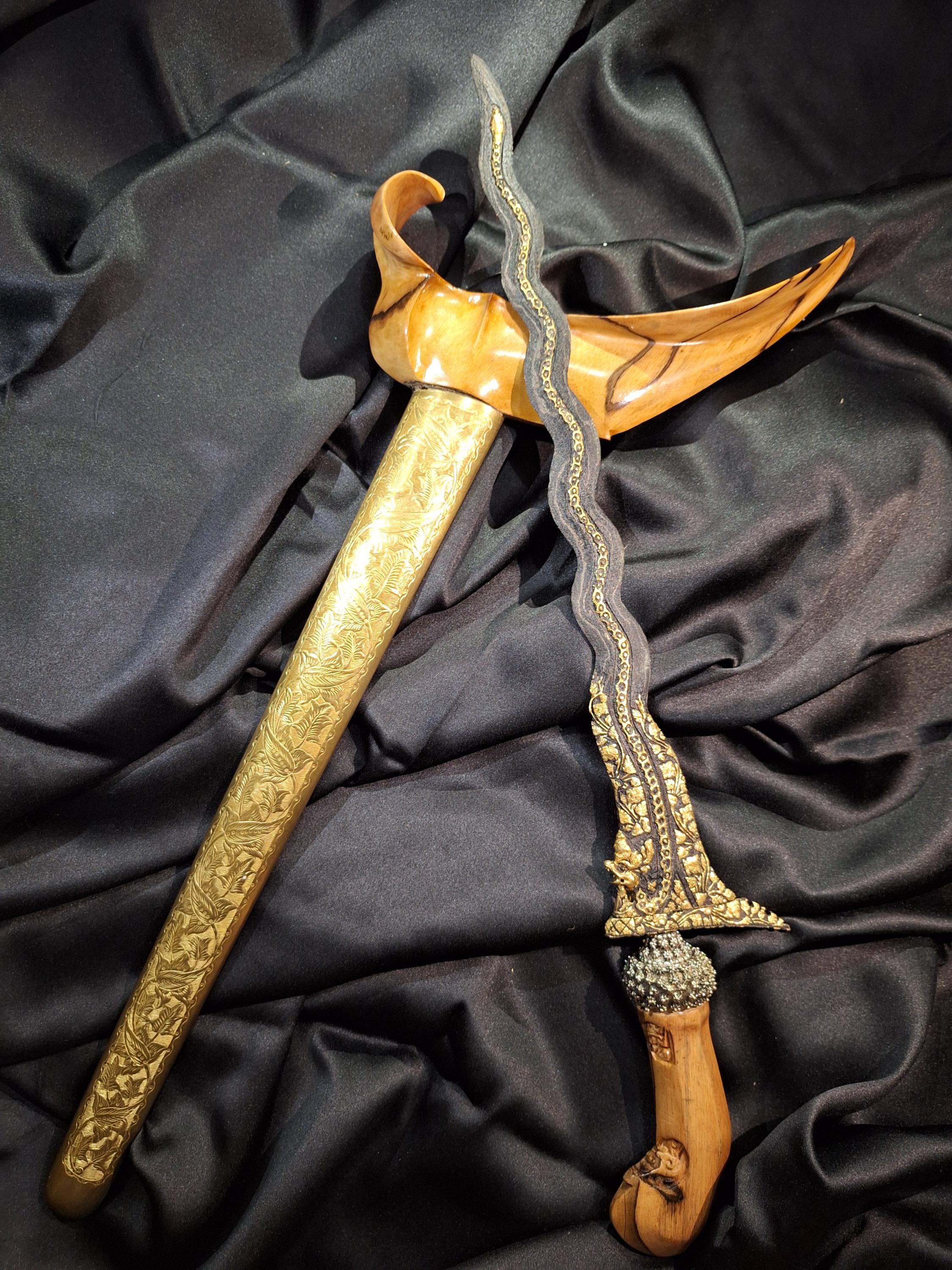 Old Heirloom Kris,keris Nogo Sosro Luk 13 Pamor Kulit Semongko - Etsy