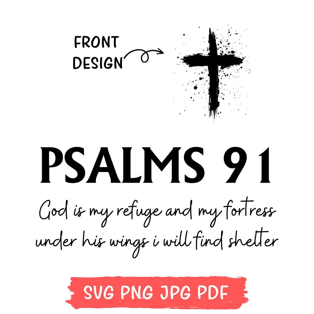 Psalms 91 SVG: Christian Bible Verse Design (digital Download) - Etsy