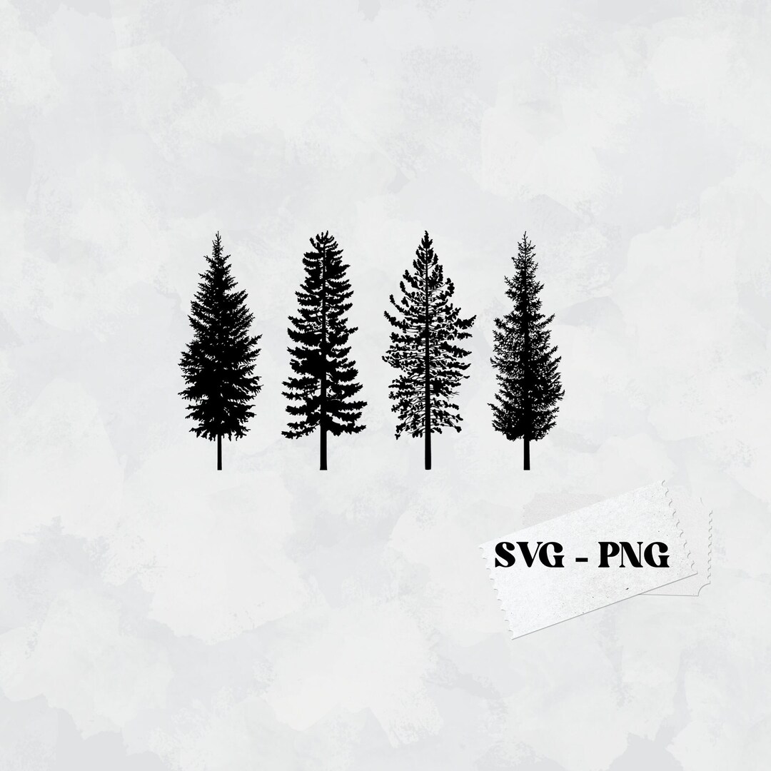 Tree Silhouette Svg Pine Tree Svg Pine Tree Silhouette - Etsy