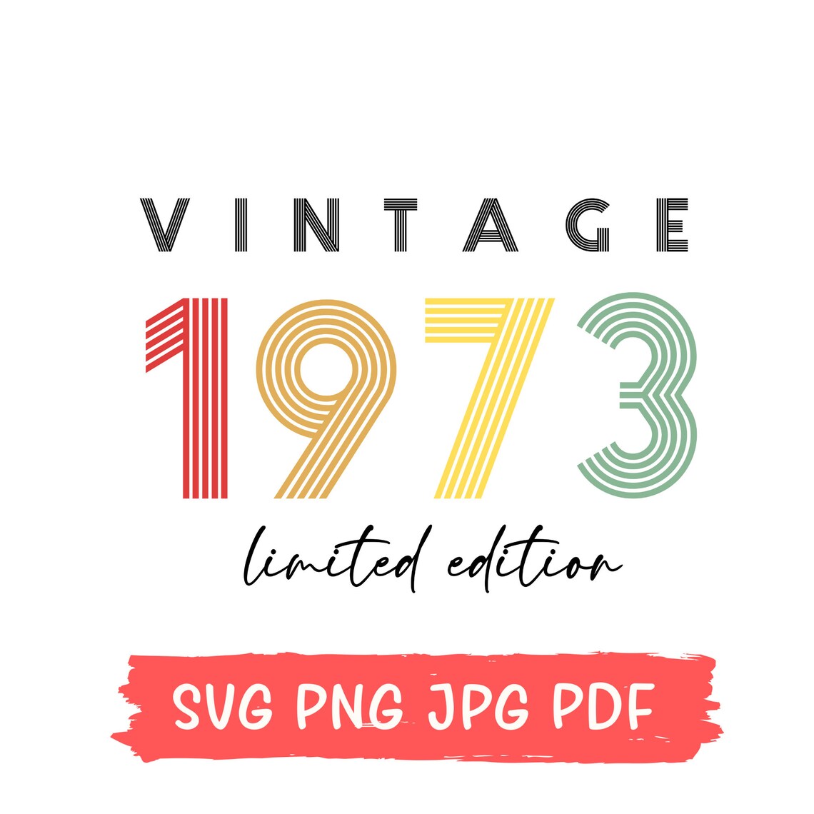 Vintage 1973 Svg Png 50th Birthday Svg Vintage 50th Birthday - Etsy