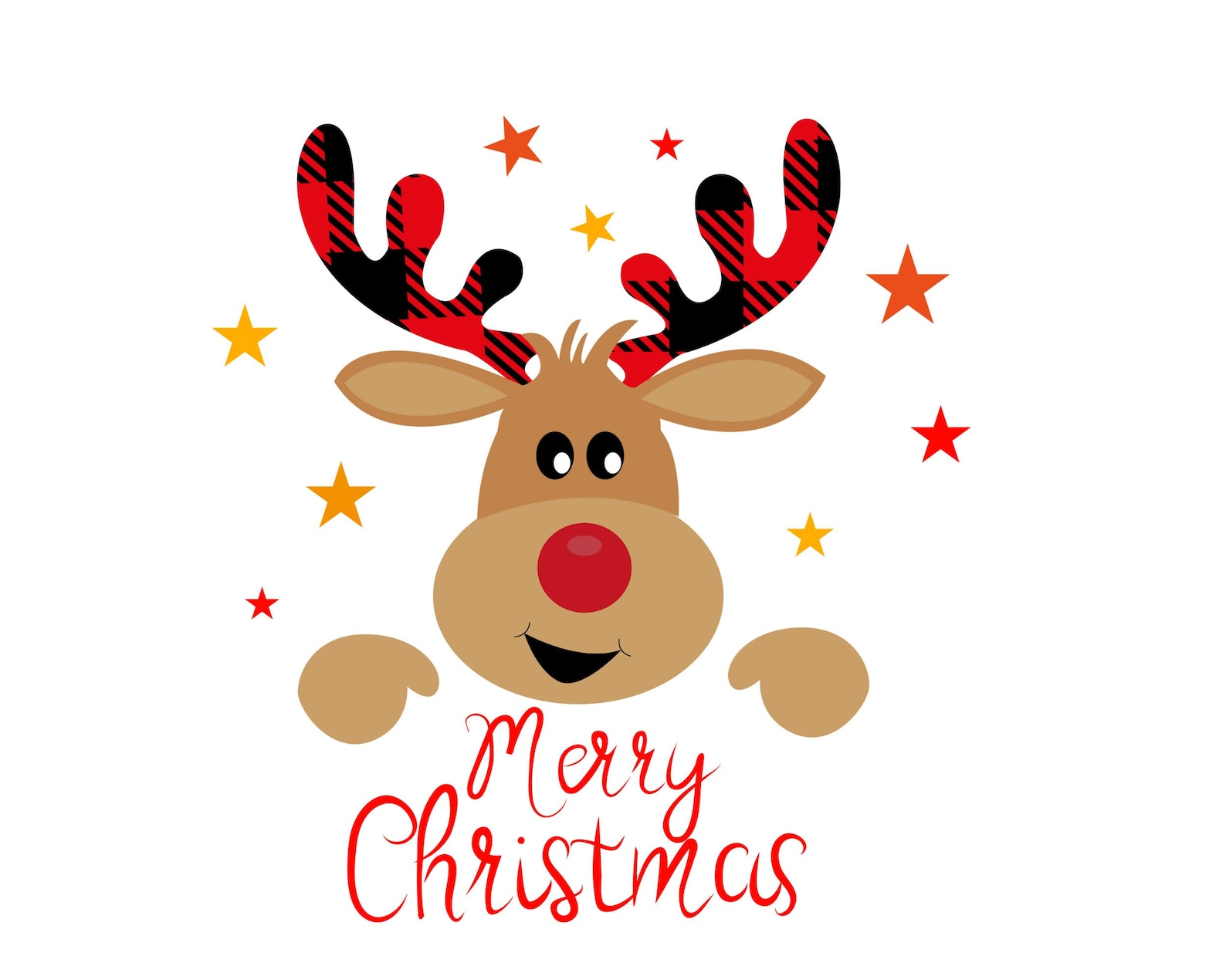 Divertente faccia di renna SVG PNG: ClipArt di Buon Natale (download ...