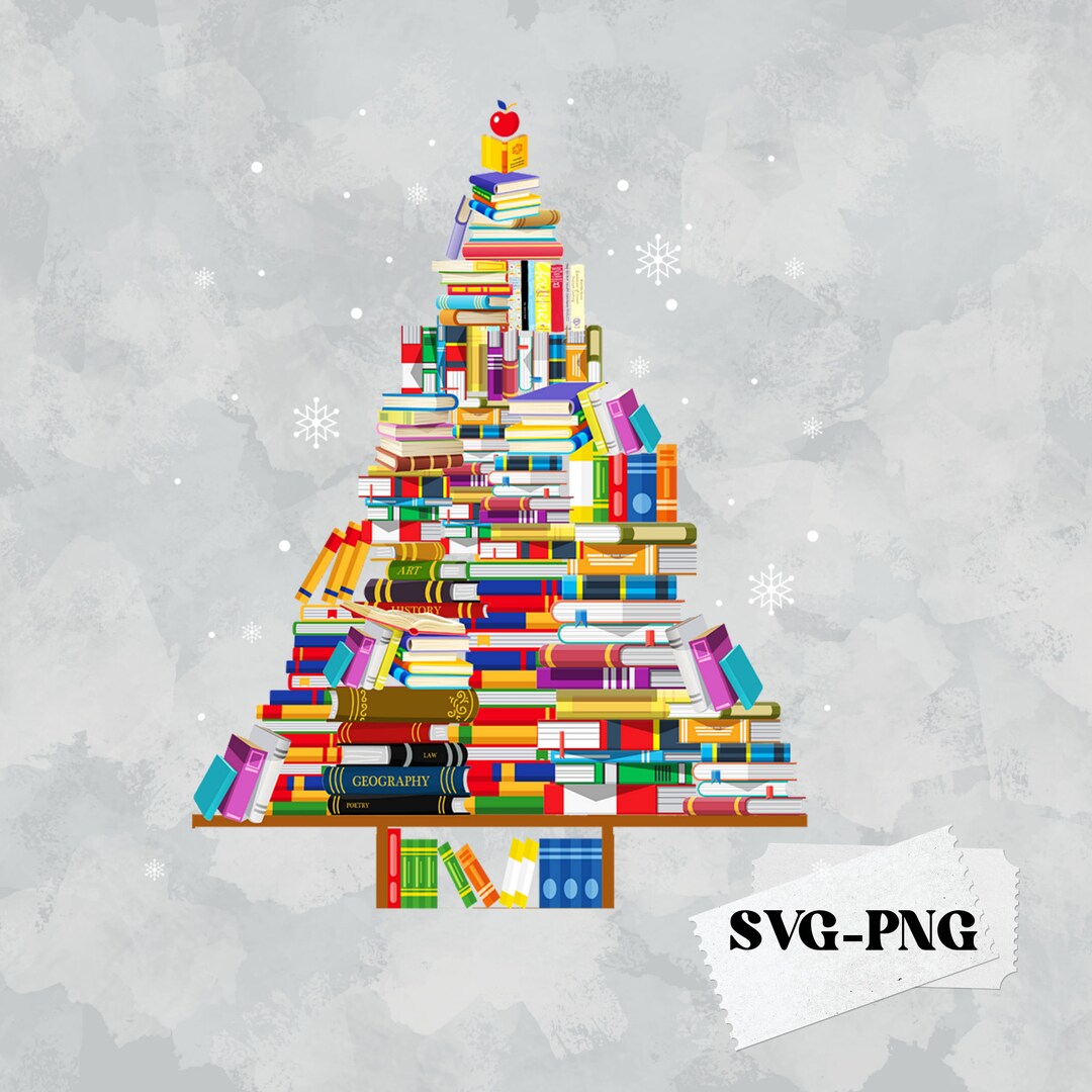 Christmas Book Tree Png Tree Book Png Plaid Tree Tree Png - Etsy