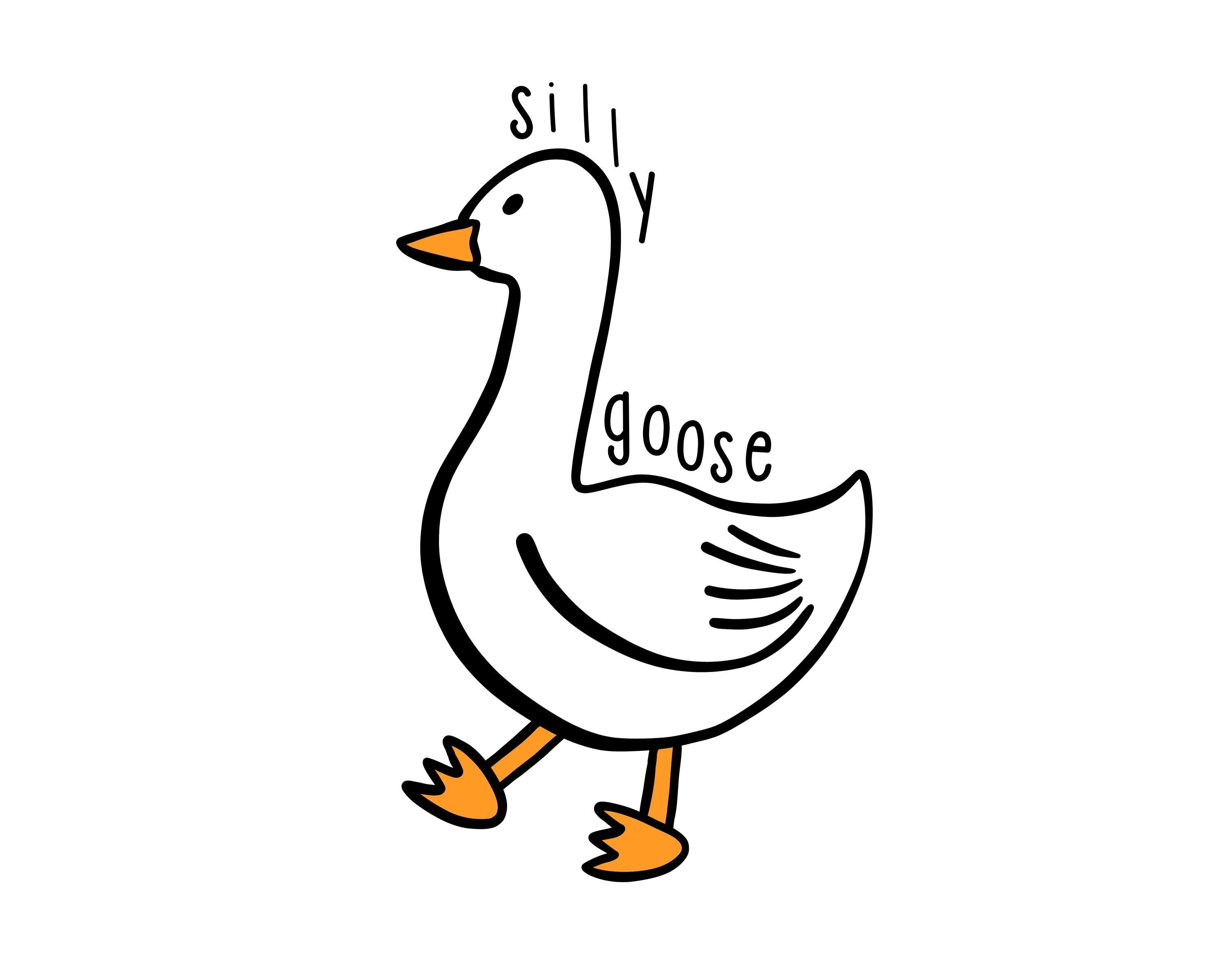 Silly Goose SVG PNG: Funny Goose Clipart (digital Download) - Etsy