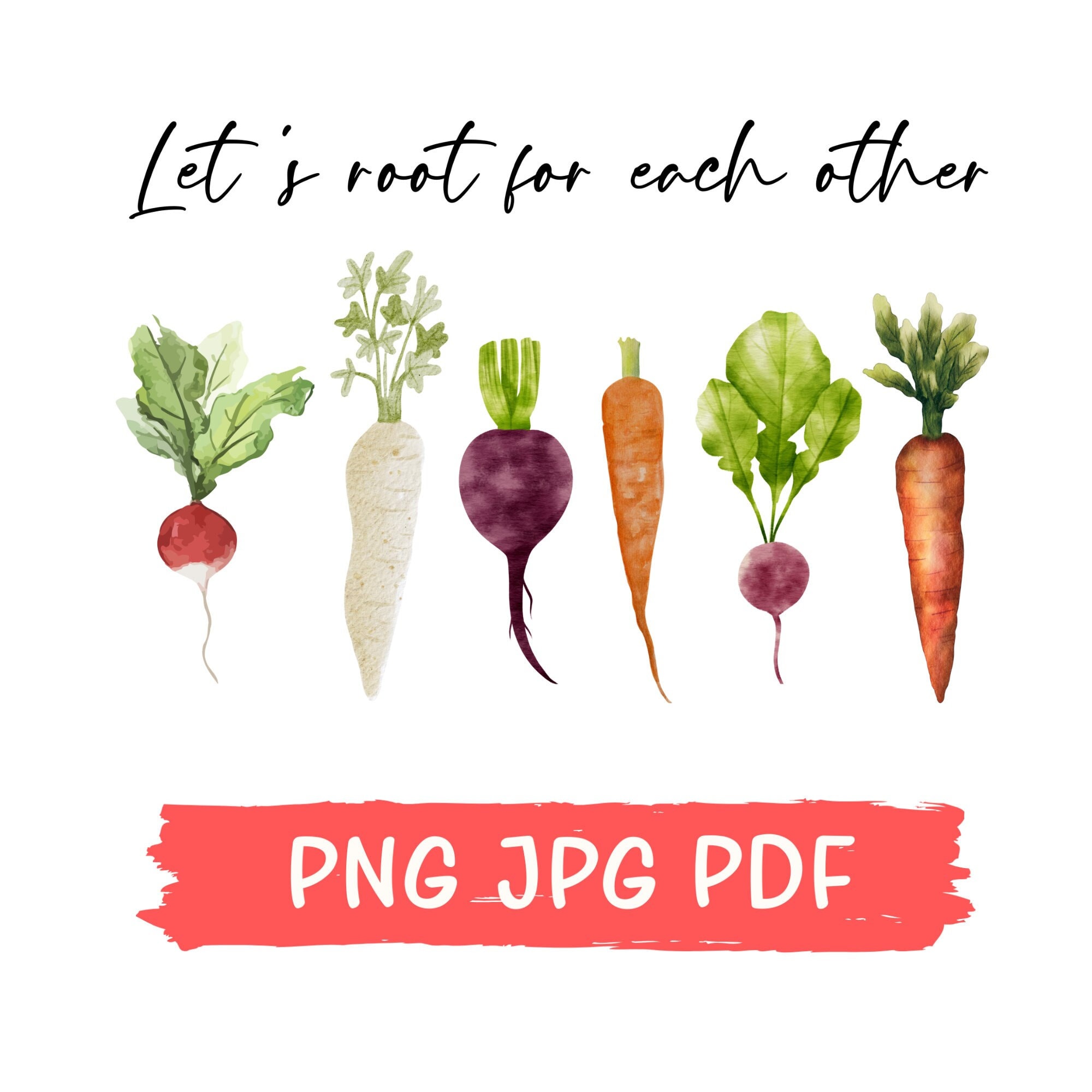 Vegetable Clipart Png, Let's Root for Each Other Png, Gardening Clipart ...