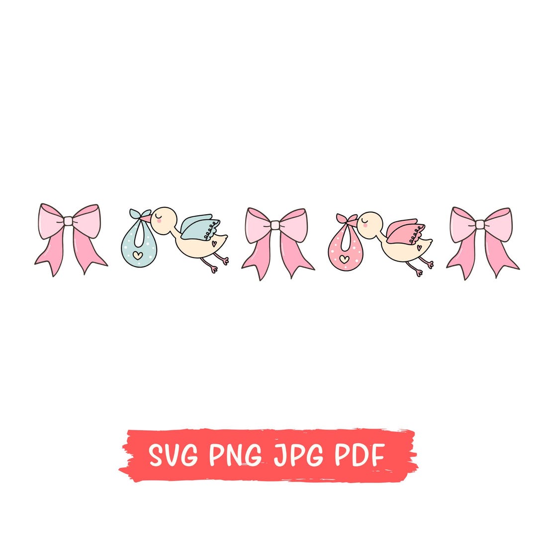 Baby Stork Nurse SVG PNG: Labor & Delivery, NICU Design (digital ...