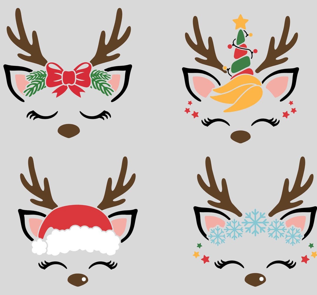 Cara de reno SVG PNG, reno SVG PNG, cara de reno SVG PNG, reno ...