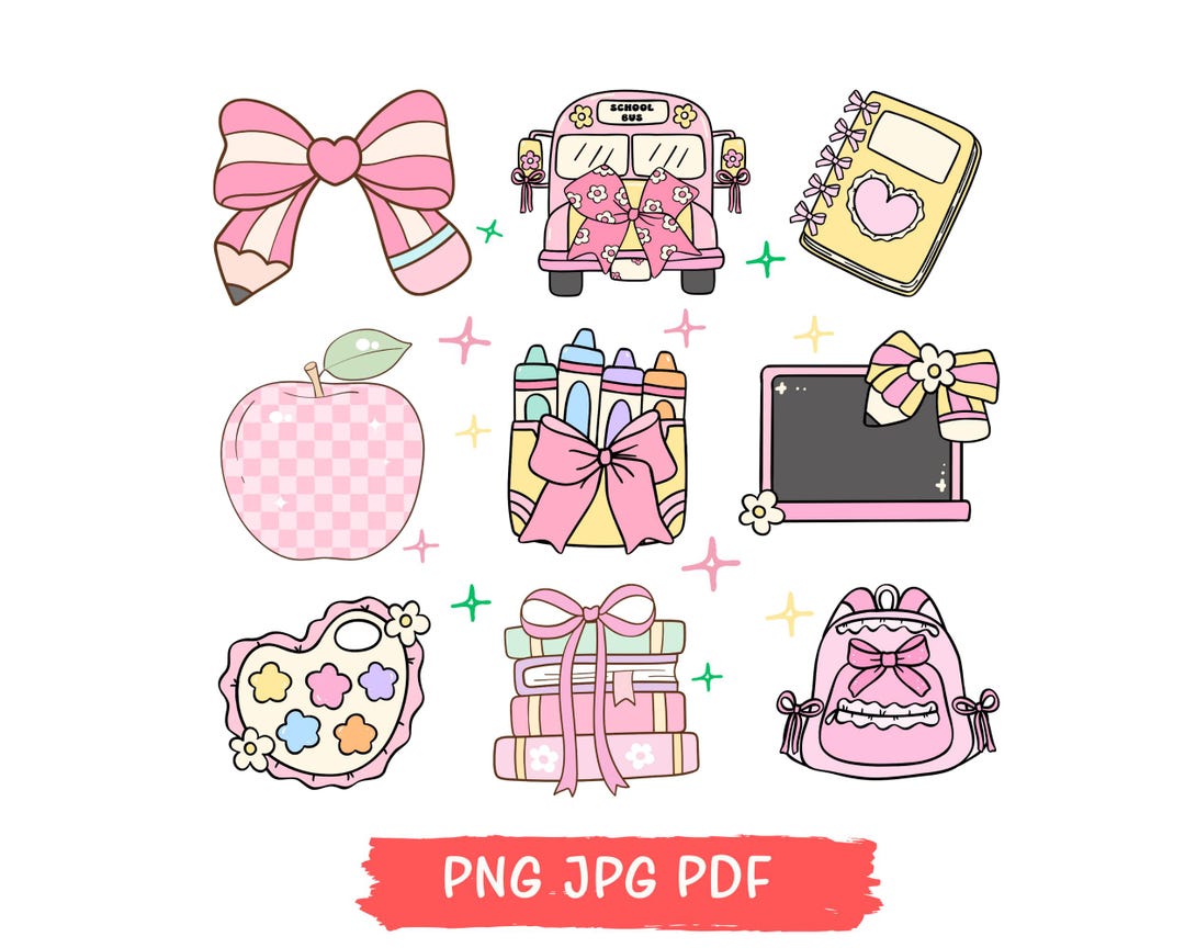Coquette School Pink Bow SVG PNG: Teacher Shirt Design (digital ...