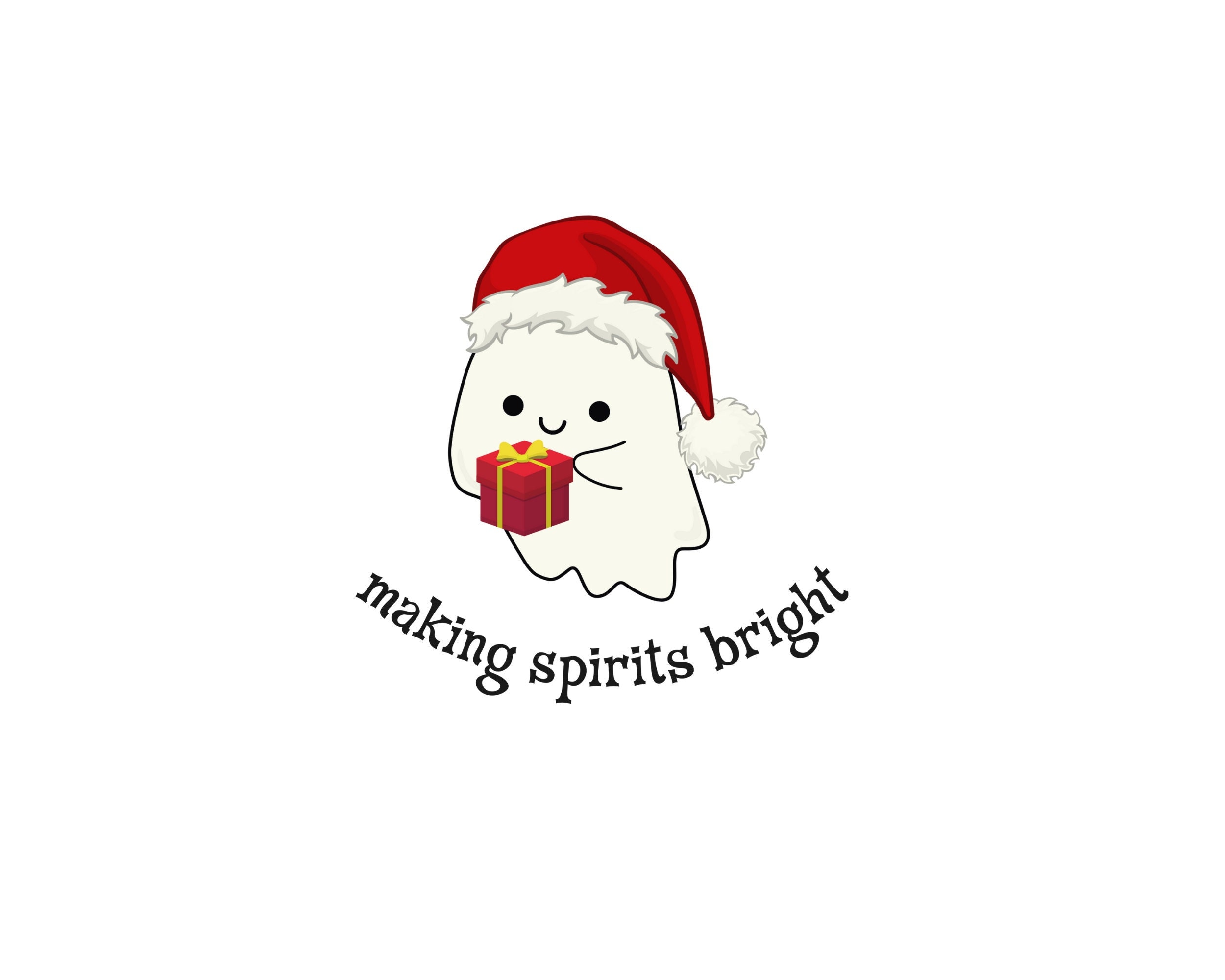 Making Spirits Bright Png Svg, Ghost Png Svg, Merry and Bright ...