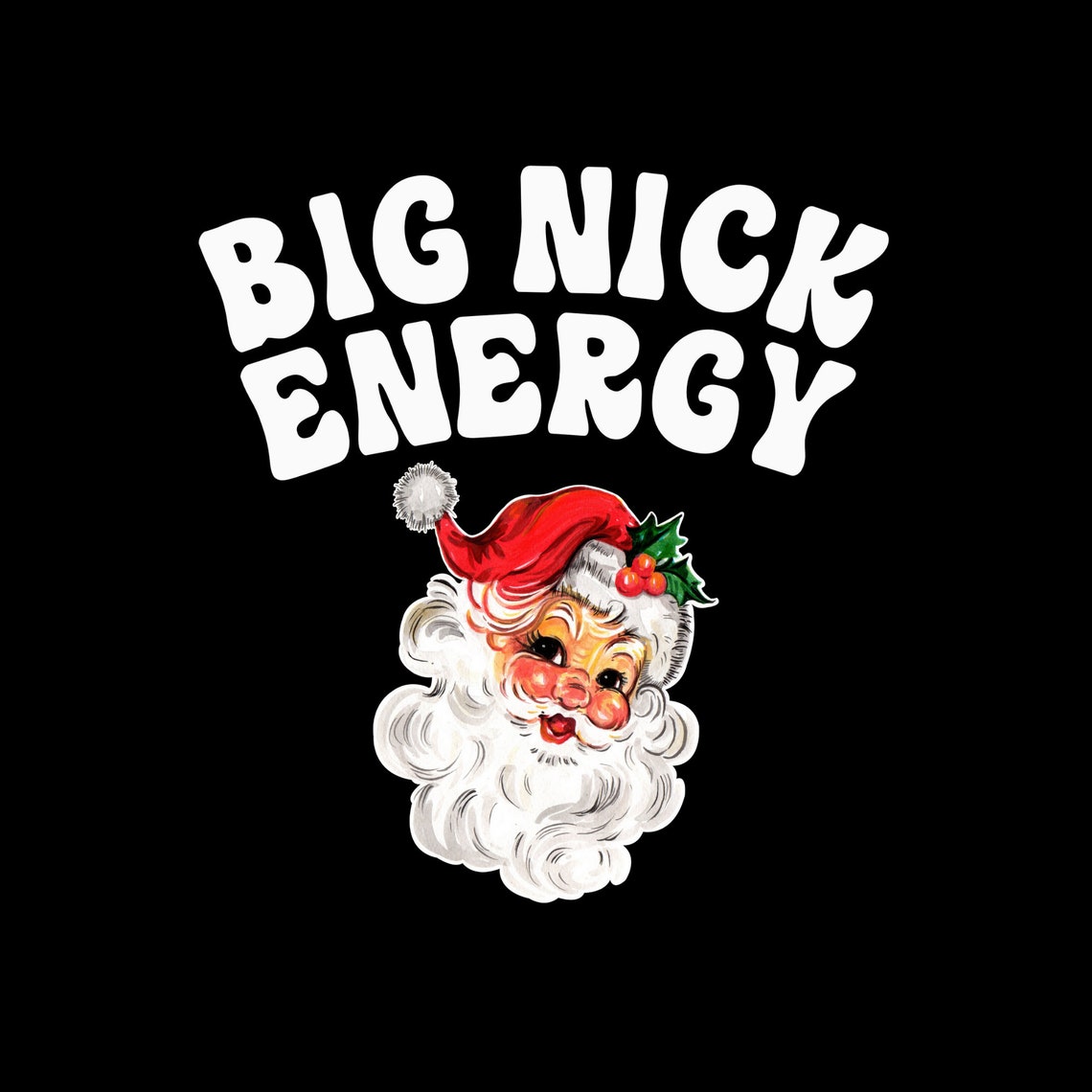 Big Nick Energy Png Retro Santa Face Png Big Nick Energy - Etsy