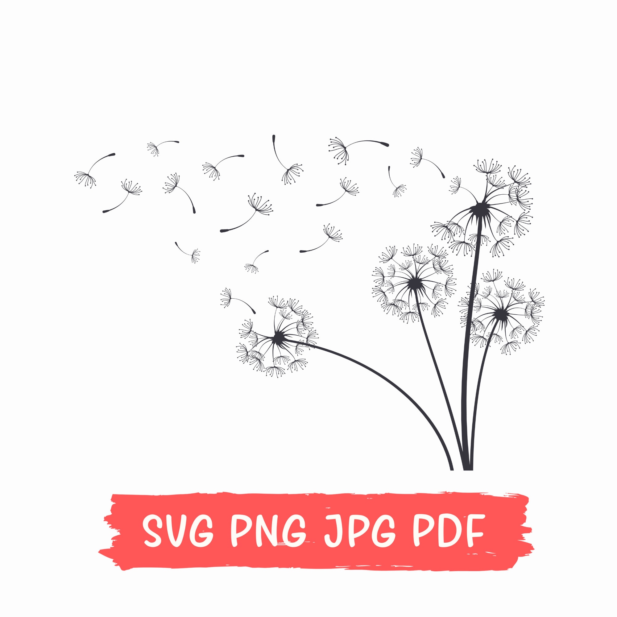 Dandelion SVG, PNG, Dandelions Svg, Instant Download, Digital Download ...