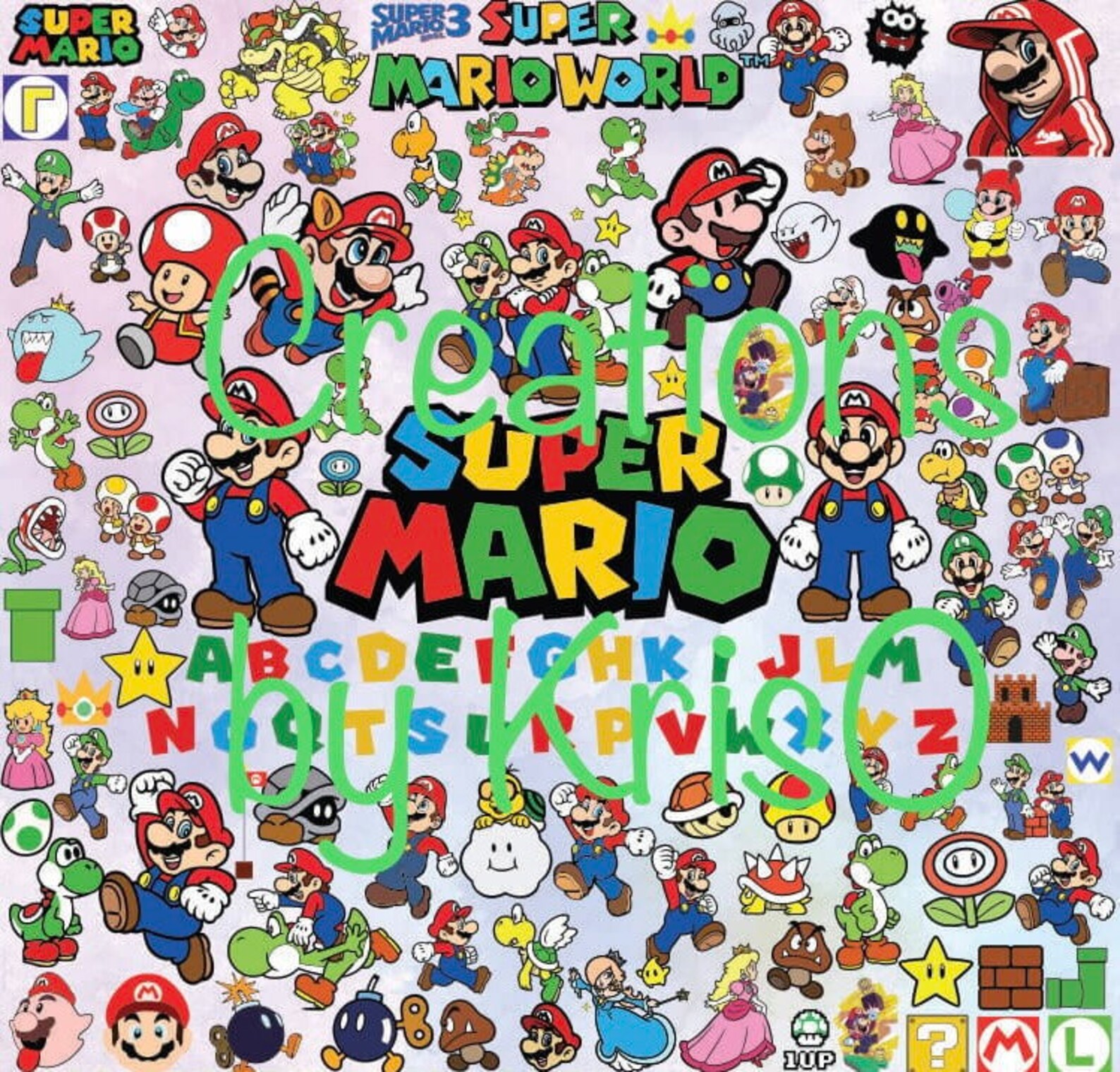 Super SVG Mario PNG Bundle DXF - Etsy