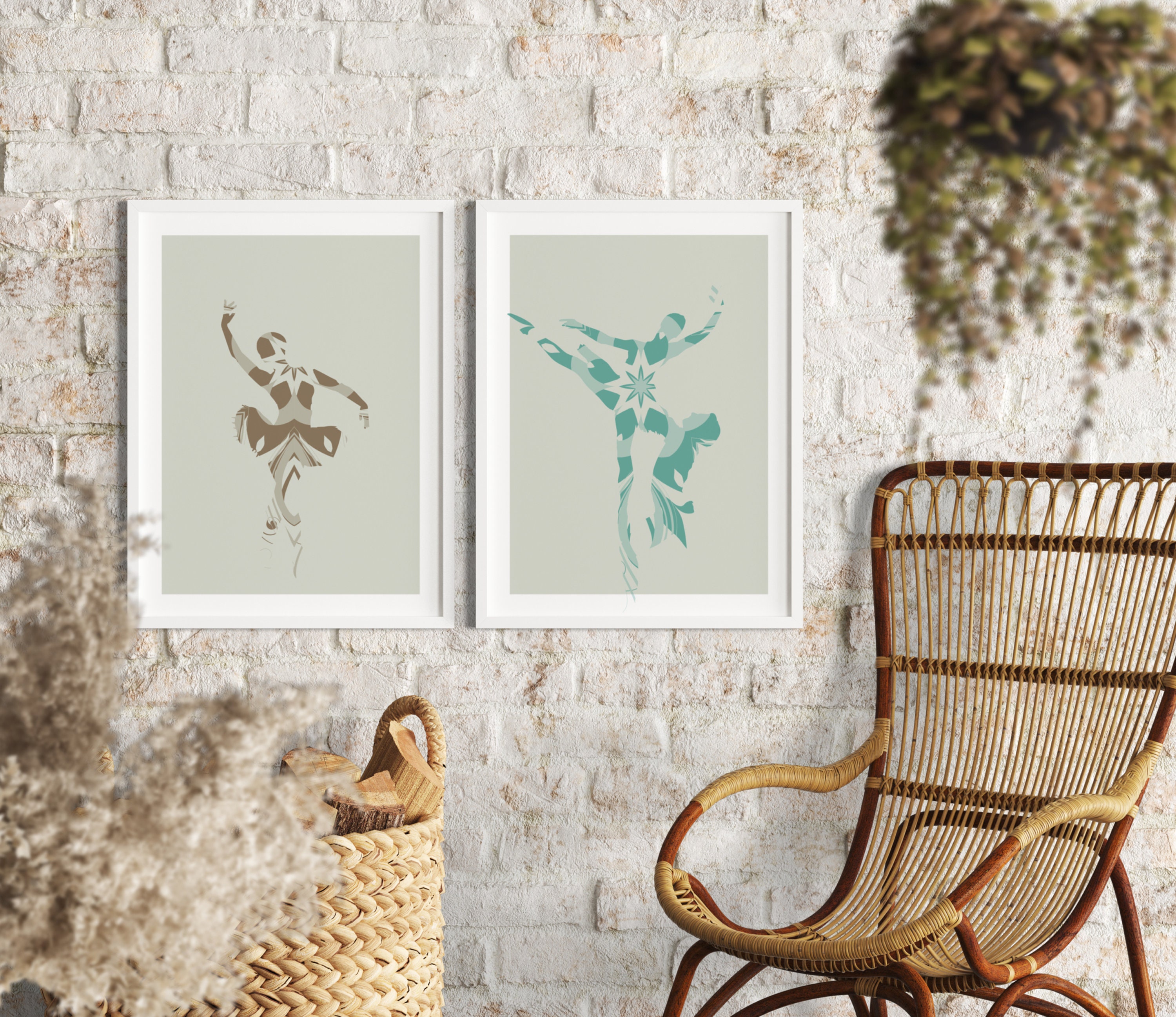 Boho Art Set of 3 Prints, Wall Art, Bundle Set , Silhouette, Line Art ...