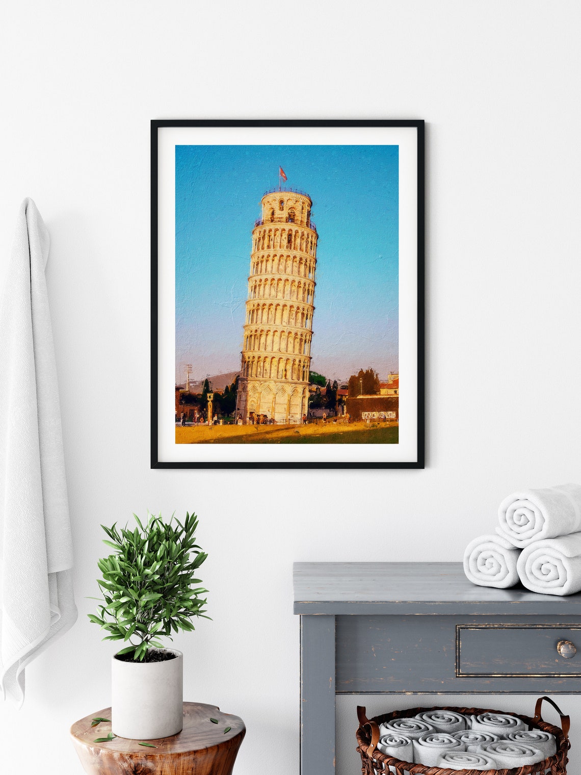 Leaning Tower of Pisa Wall Art, Pisa Poster Print, Italian Wall Decor ...