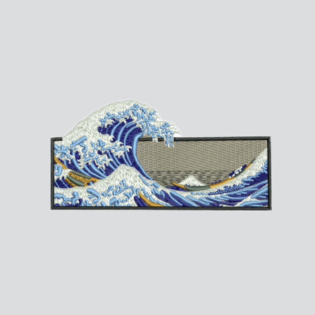 The Great Wave Embroidery File - Etsy