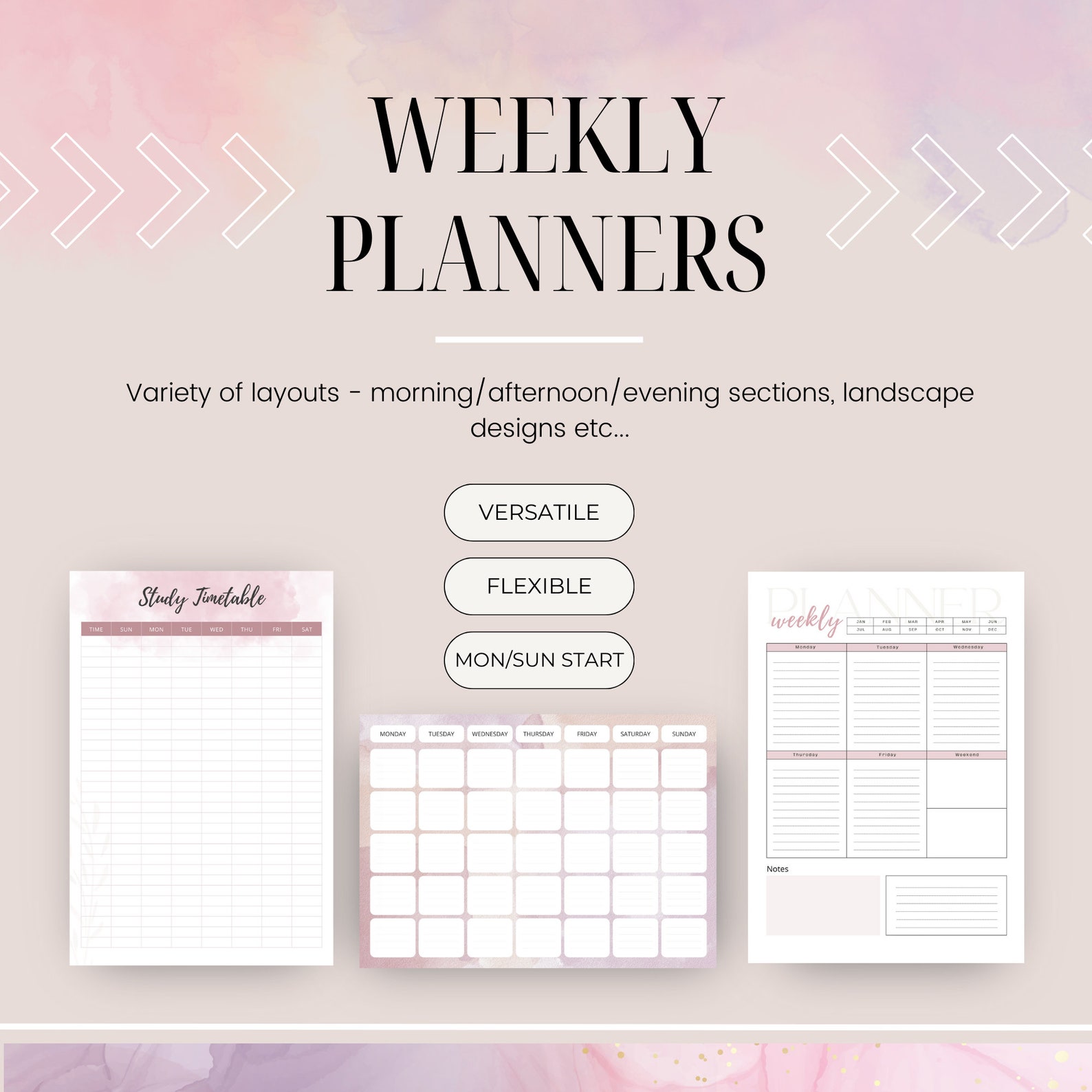 Printable Student Planner Study Planner Bundle, Academic Planner ...