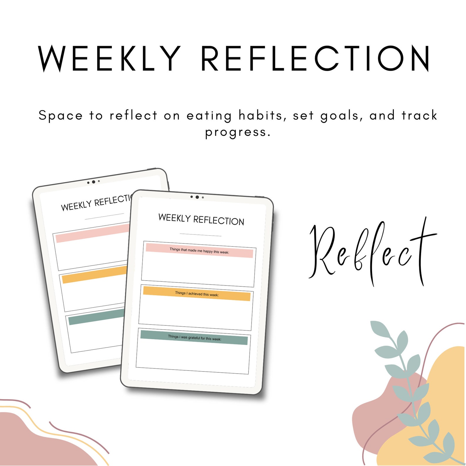 Meal Planner Template Grocery List, Meal Tracker, Recipe Card ...