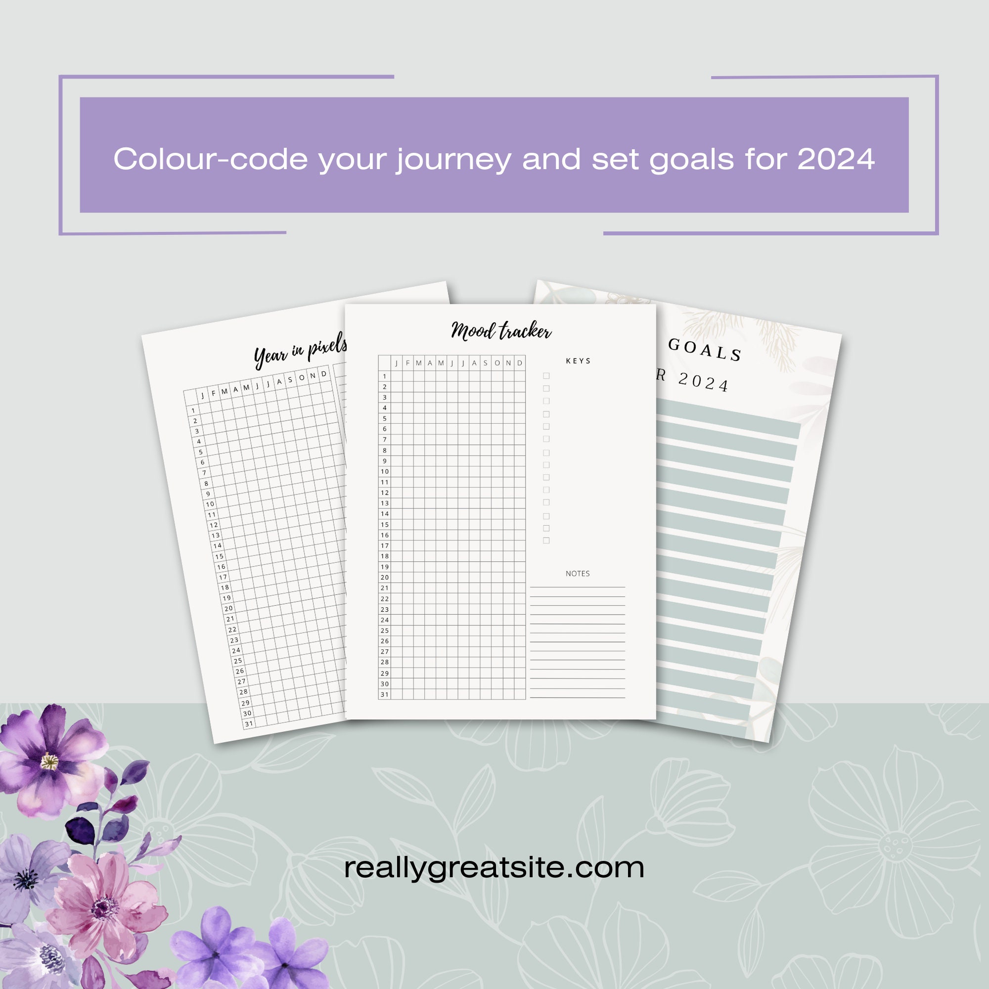 Birth Flower Themed Planner Printable Student Planner Bundle, Daily ...