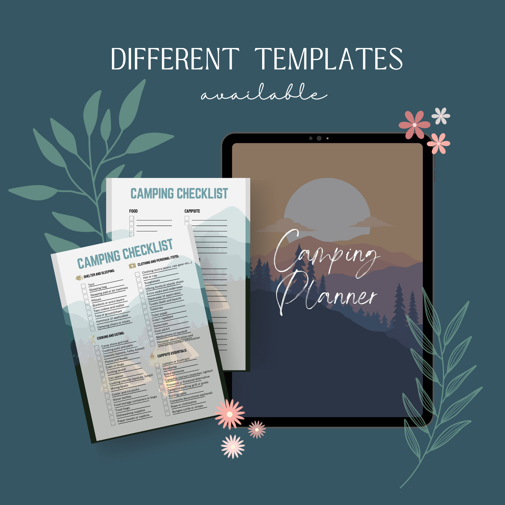 Ultimate Printable Camping Bundle | Camping Checklist, Journal, Meal ...