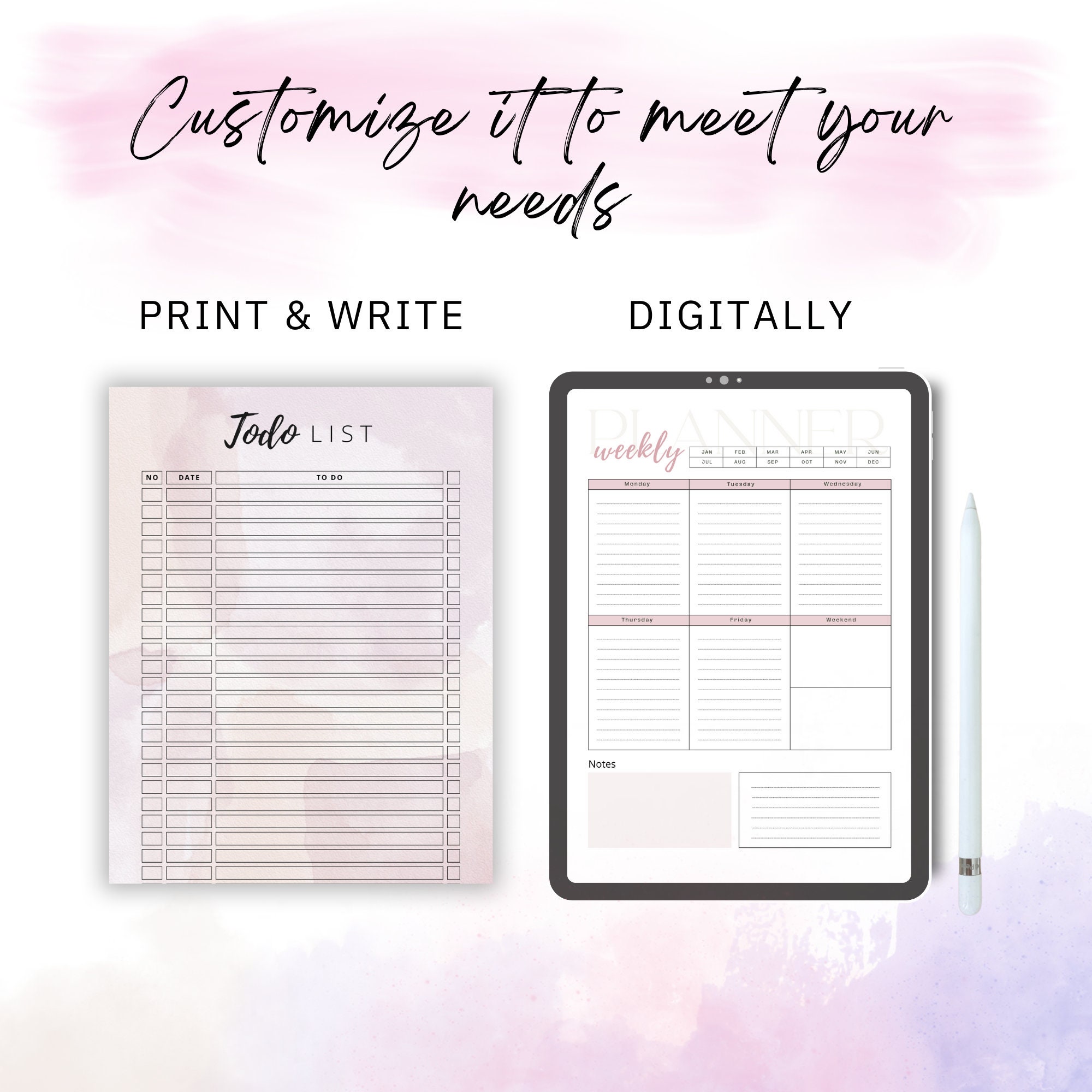 Printable Student Planner Study Planner Bundle, Academic Planner ...