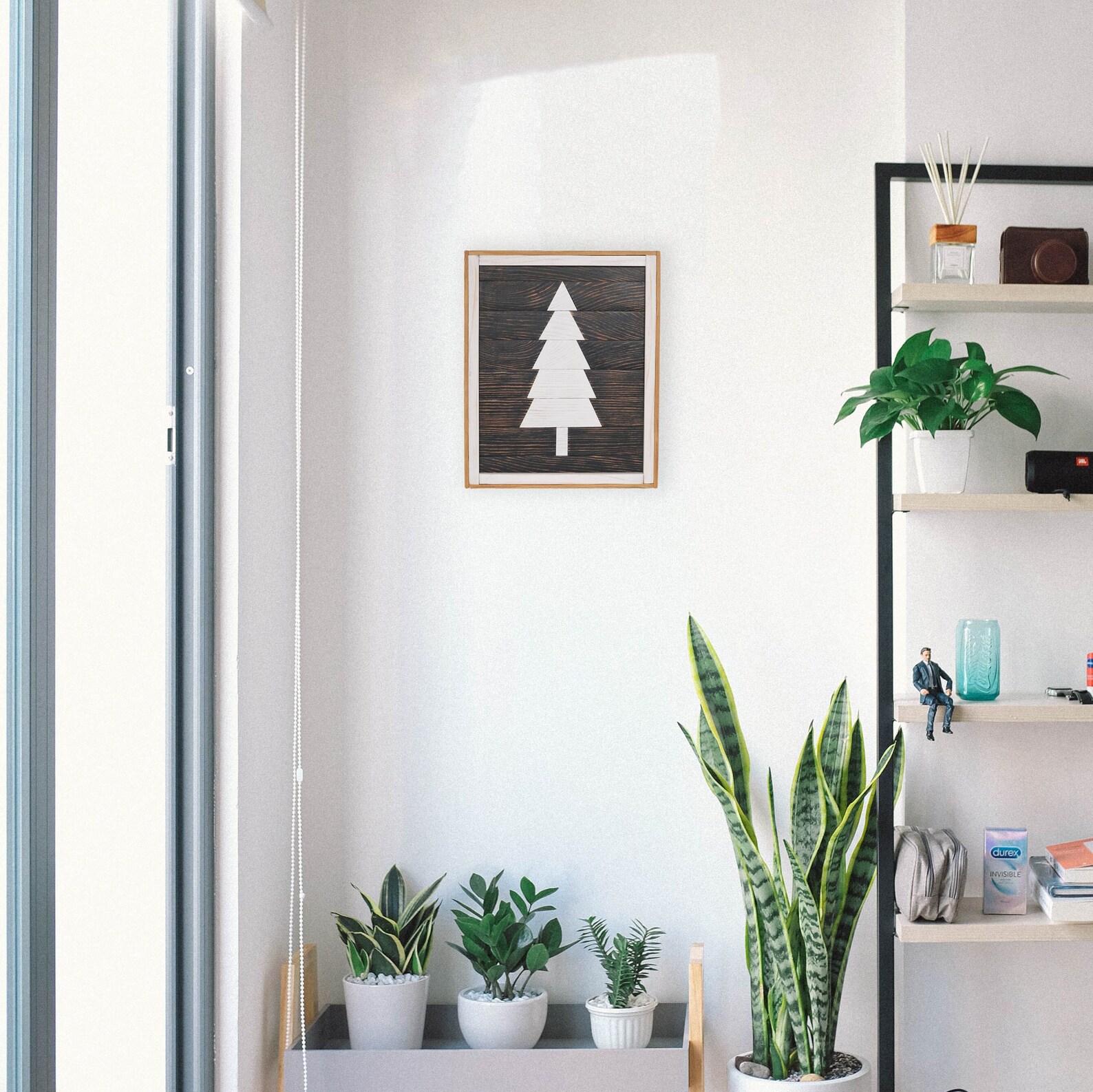 White Pine Tree Wall Decor, Framed Wood Art, Old Wood Decor, Rustic ...