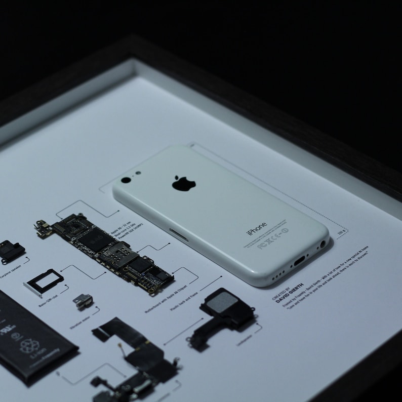 IPhone 5c Teardown Template A3 iPhone Frame Template, Framed Iphone ...
