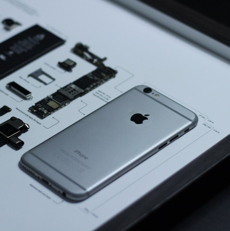 IPhone 6 Teardown Template A3 iPhone Frame Template, Framed Iphone ...