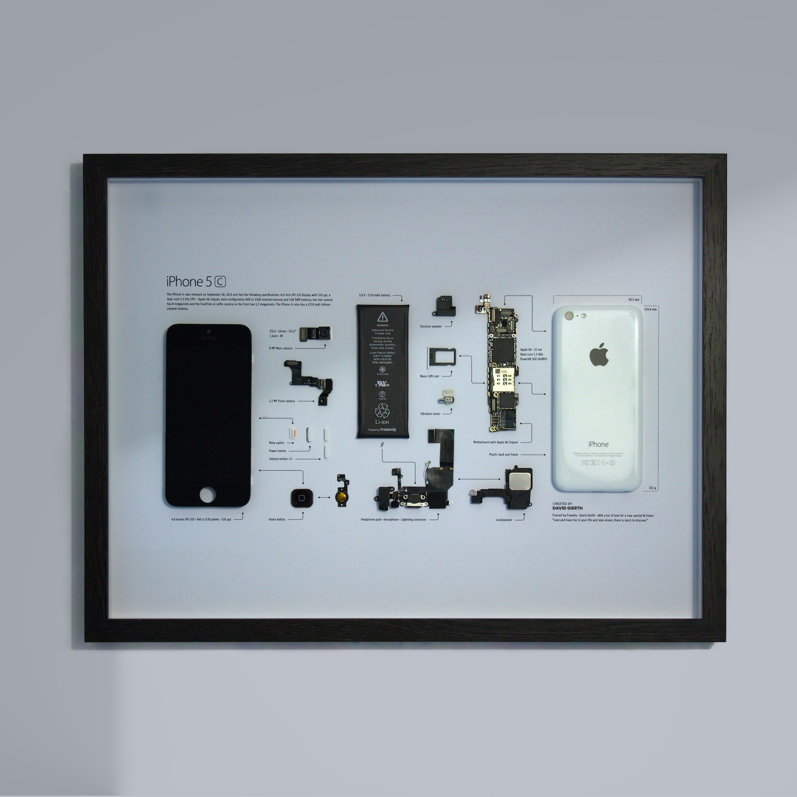 IPhone 5c Teardown Template | A3 | iPhone Frame Template, Framed Iphone ...