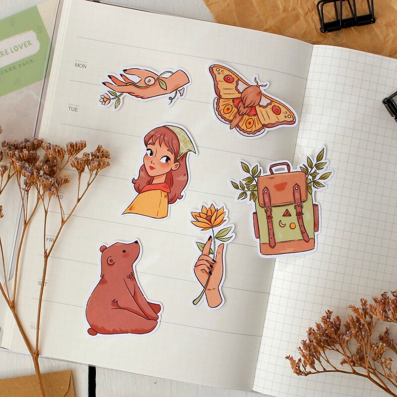 Nature Themed Stickers - Etsy
