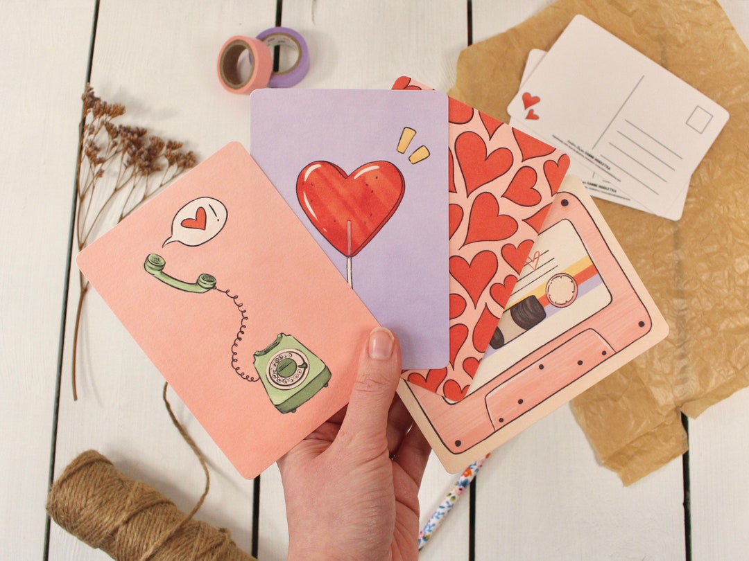 Valentine Postcards | Love Greeting Cards | Retro Valentine ...
