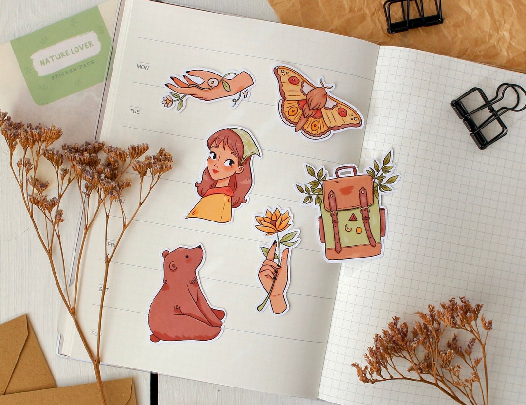 Sticker Pack Nature | Spring Die Cut Stickers | Flower Sticker Set - Etsy