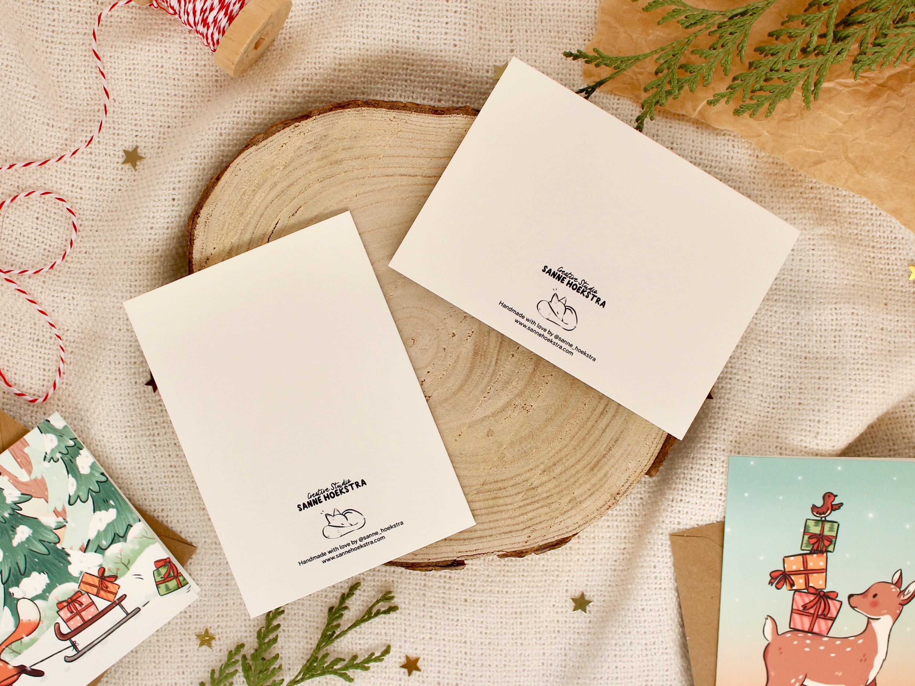 Animal Christmas Cards: Woodland Winter Illustrations Set - Etsy