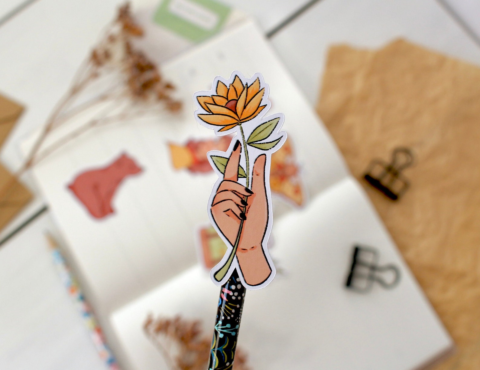 Sticker Pack Nature Spring Die Cut Stickers Flower Sticker Set - Etsy