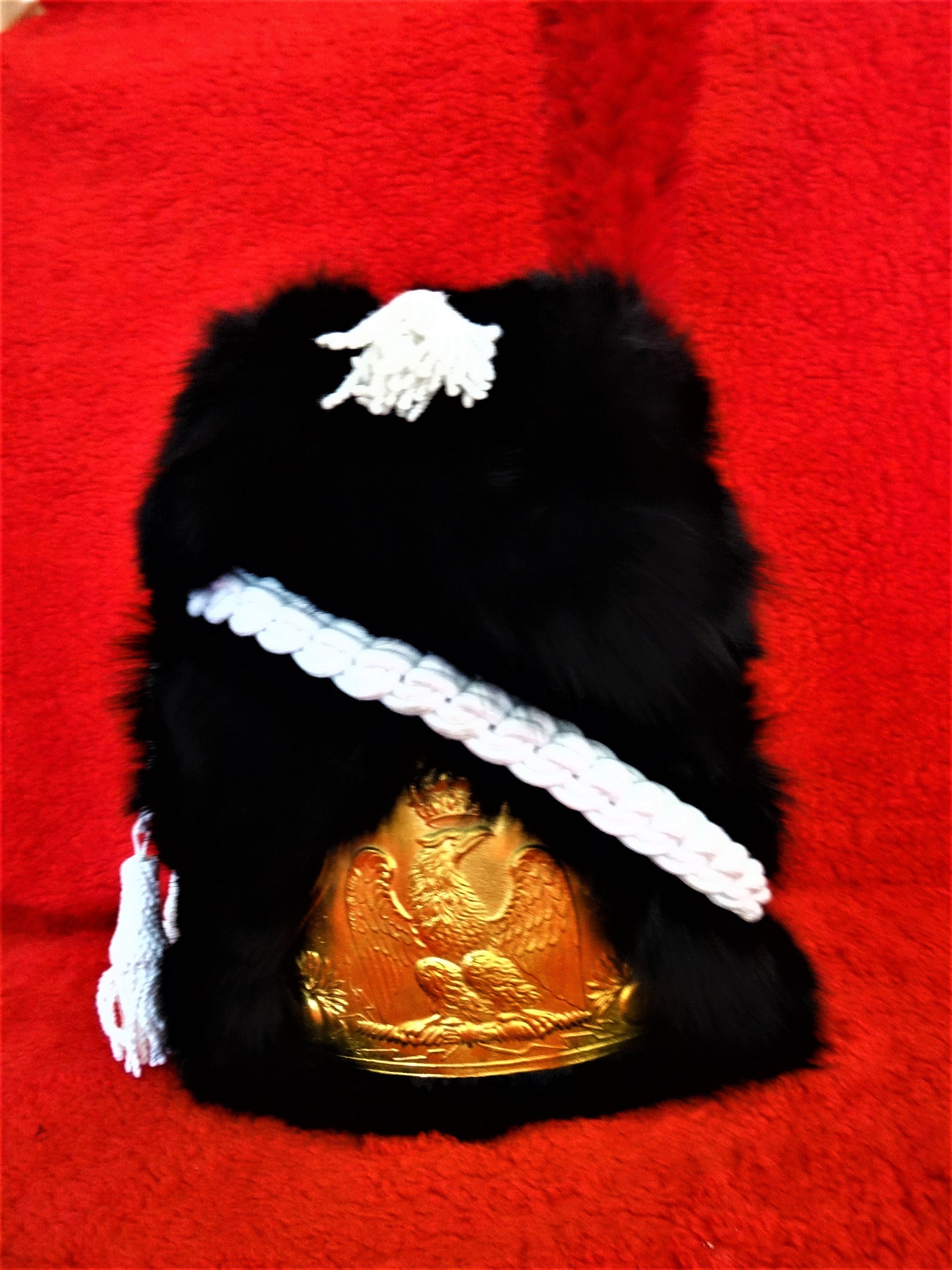 French-napoleonic-shako-helmet-original-bear-skin-1 - Etsy