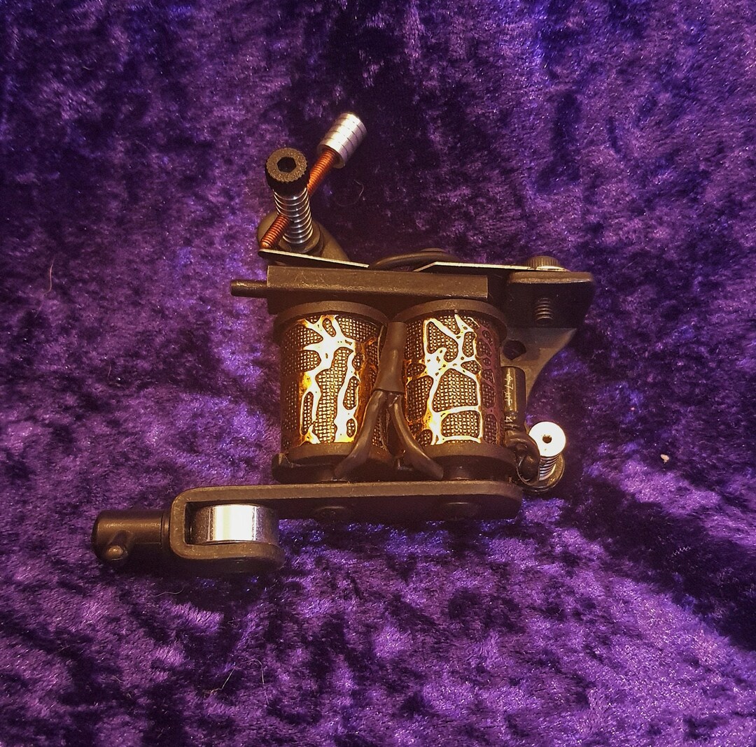 Coil Black and Gold Tattoo Machine Tattoo Gun - Etsy UK