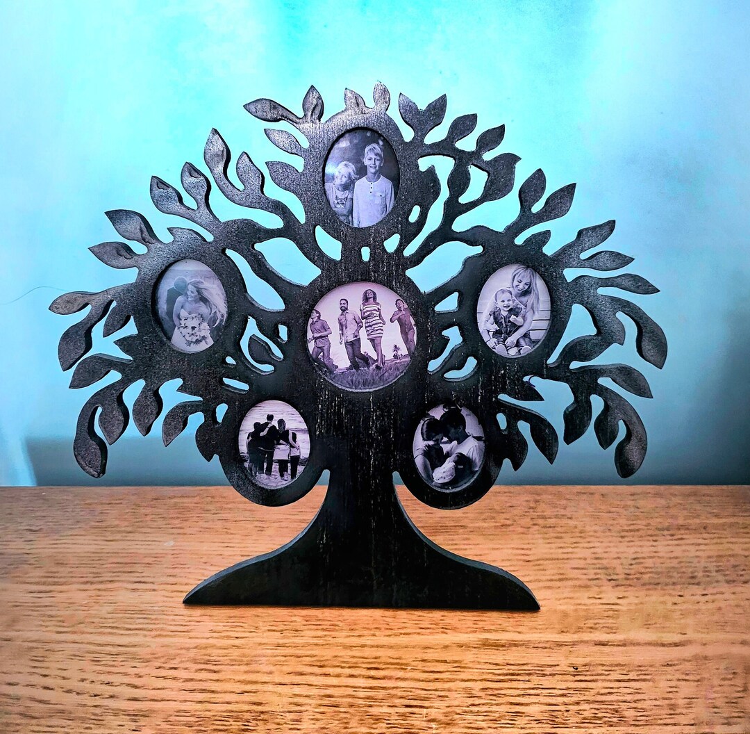 Black Family Tree Photo Frame - Etsy