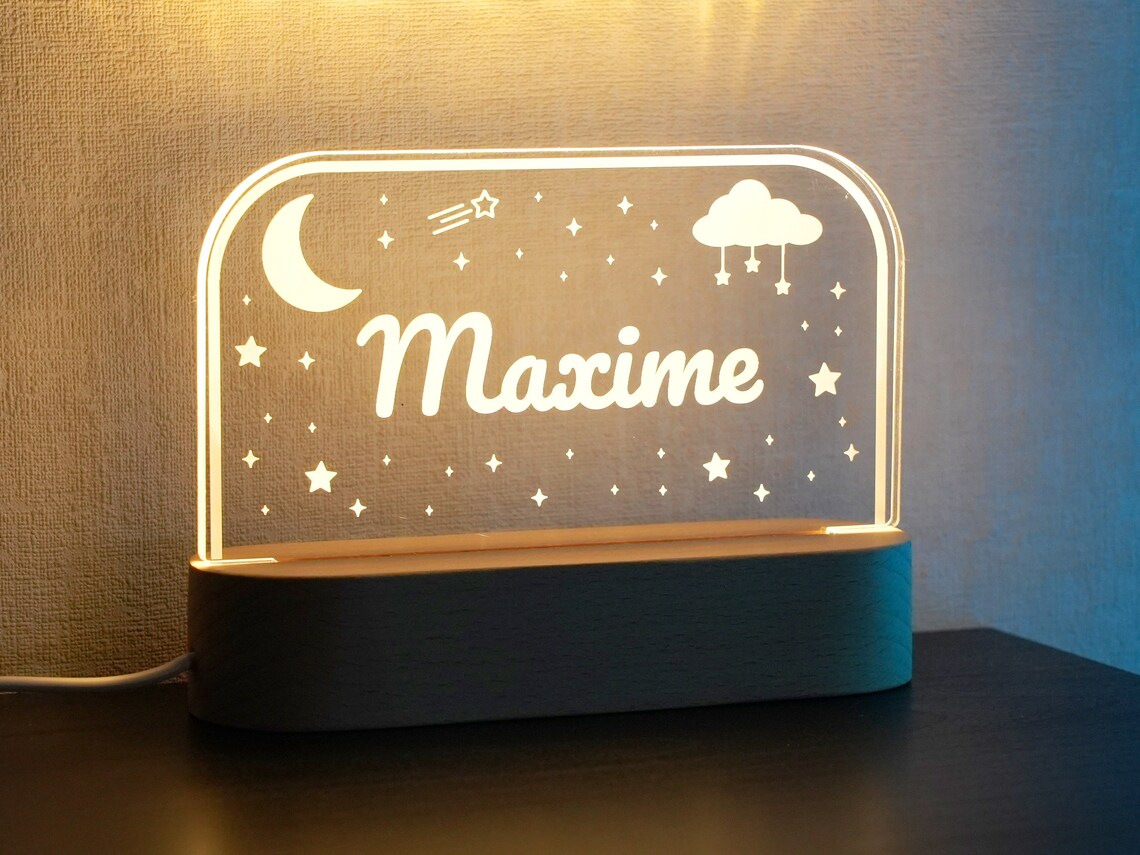 Personalized Baby or Child Night Light, Minimalist Starry Sky - Birth ...