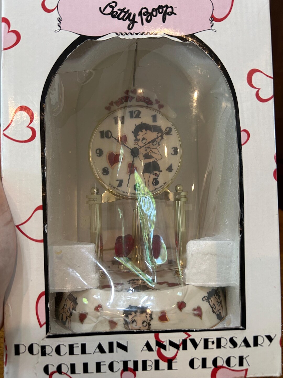 Vintage Betty Boop Porcelain Clock – Heart Desk Clock, Collectible Gift ...