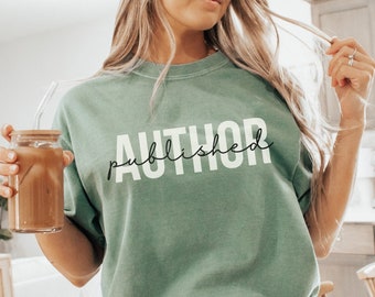 Custom Published Author Shirt, Personalized Author Gift, Writer Shirt ...