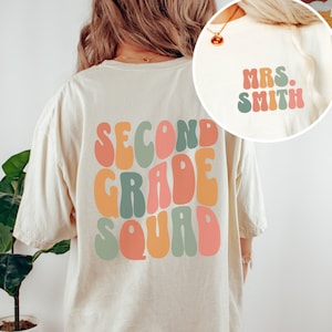 Custom Second Grade Squad Shirt, Comfort Colors Second Grade Teacher ...