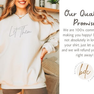 Let Them Embroidered Sweatshirt, Let Them Sweatshirt, Self Love ...