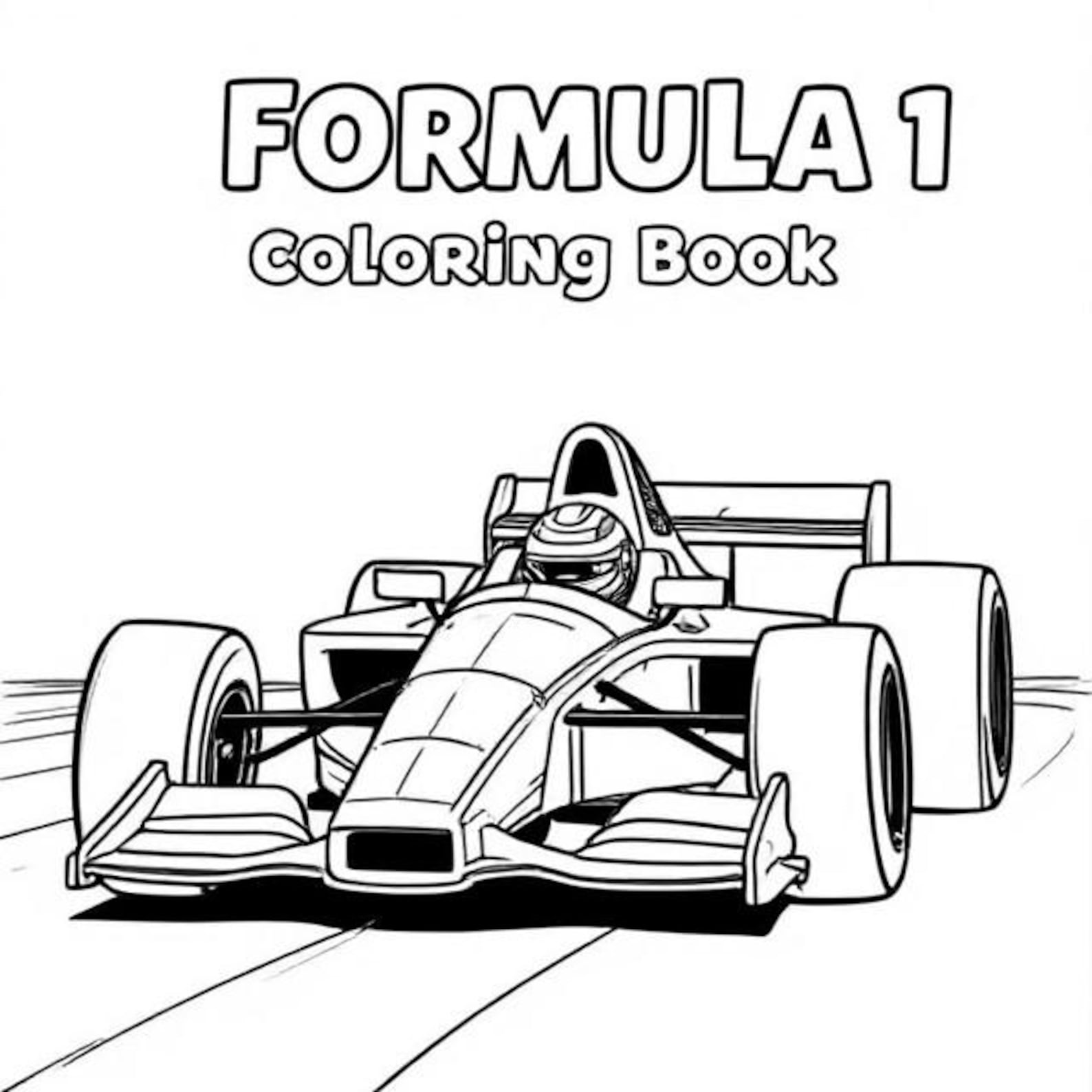 Formula 1 Coloring Book for Kids and Adults - Etsy