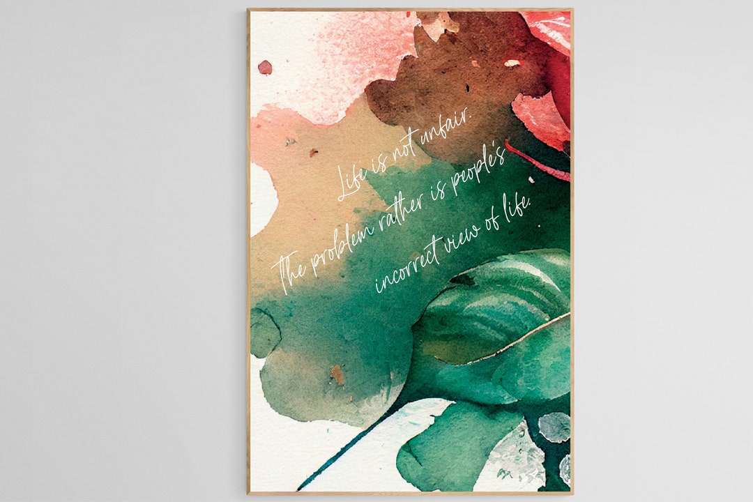Life is Not Unfair Reading Poster View of Life Printable - Etsy