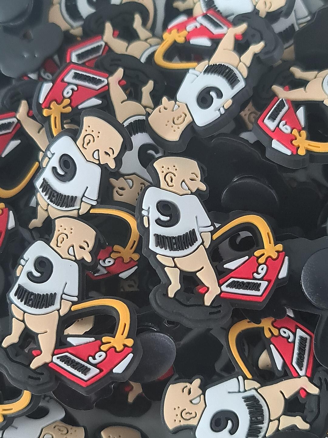 Funny Tottenham Wee on Arsenal Croc Charm Football | Spurs Croc Charm ...