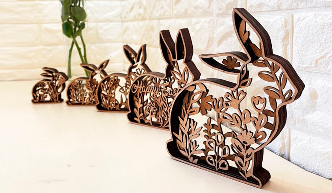 Wooden Easter Bunnies - Easter Decor - Easter Home Decor - Farmhouse ...