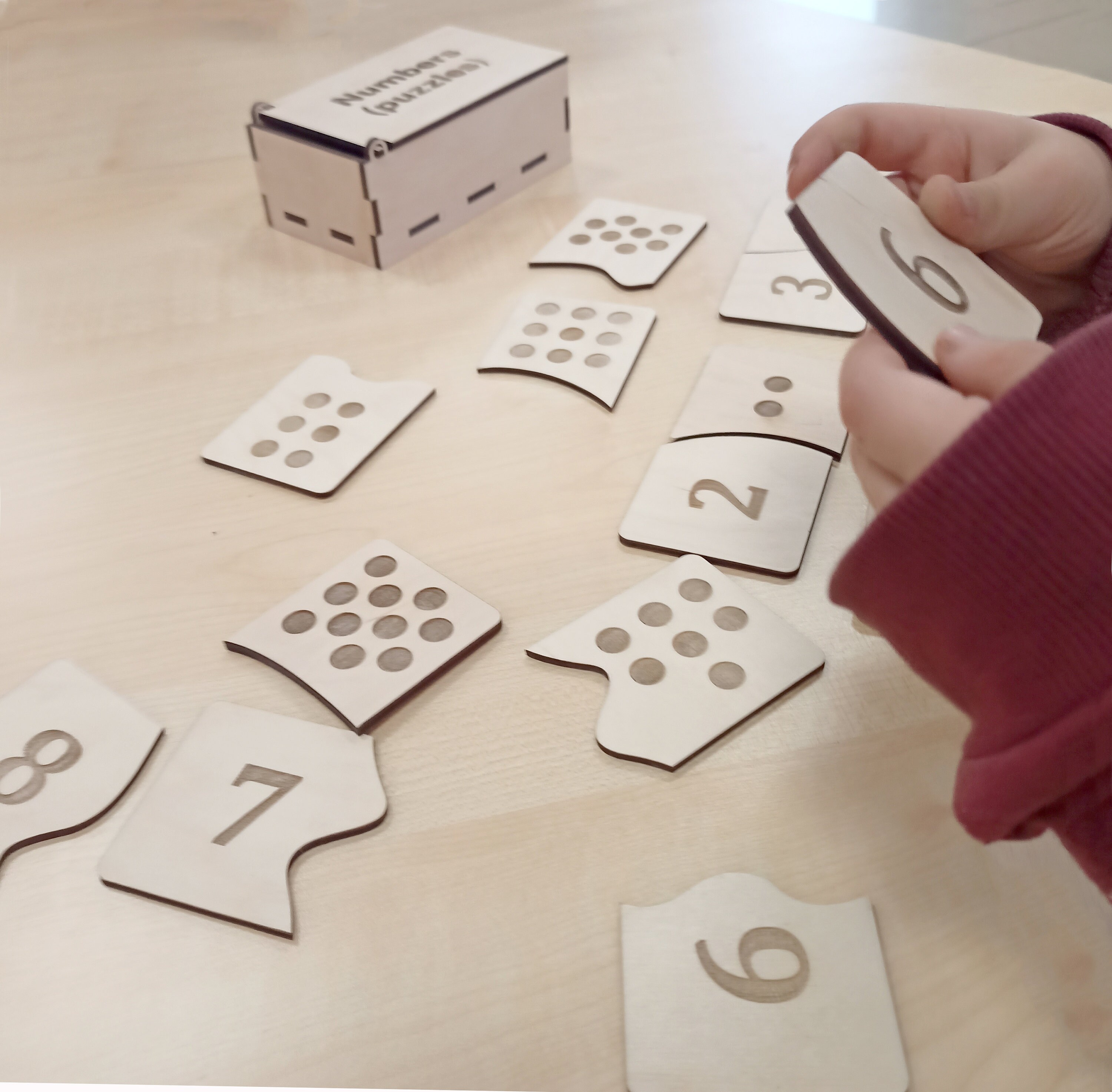 Montessori Wooden Number Puzzles With Error-correction Mechanism ...
