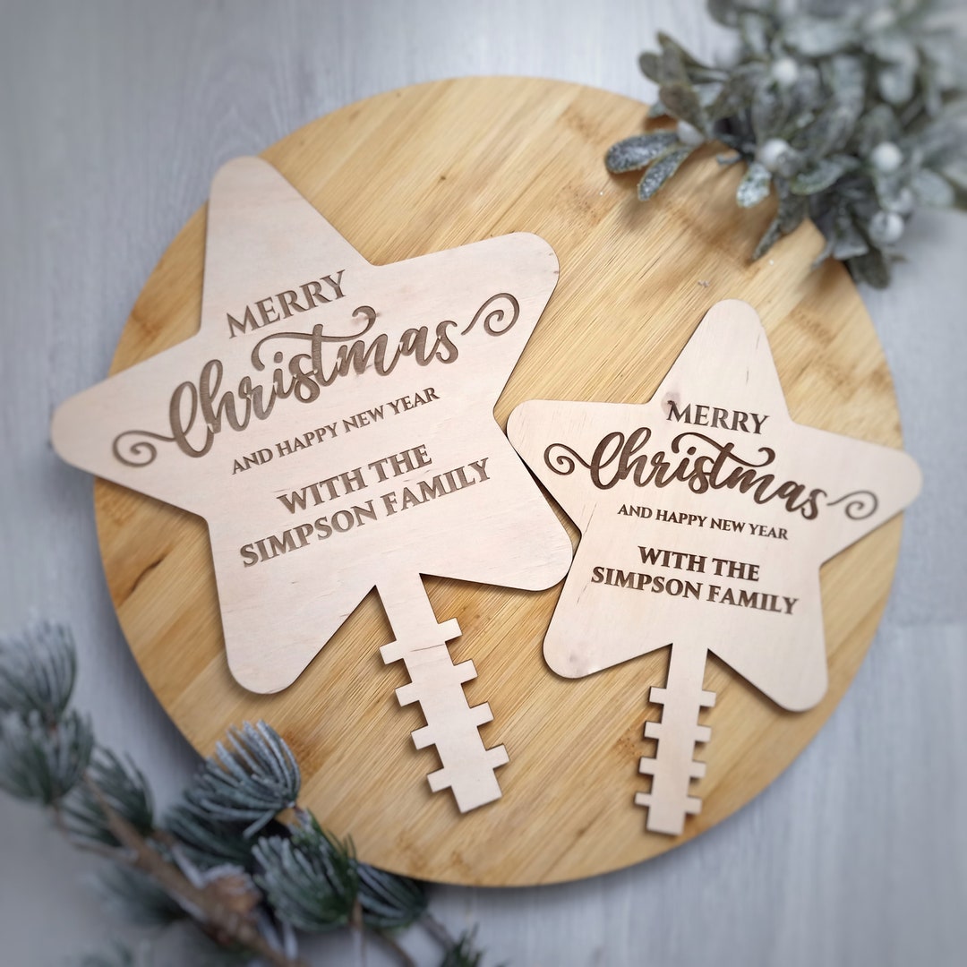 Custom Christmas Tree Topper Star, Christmas Decoration, Scandi ...