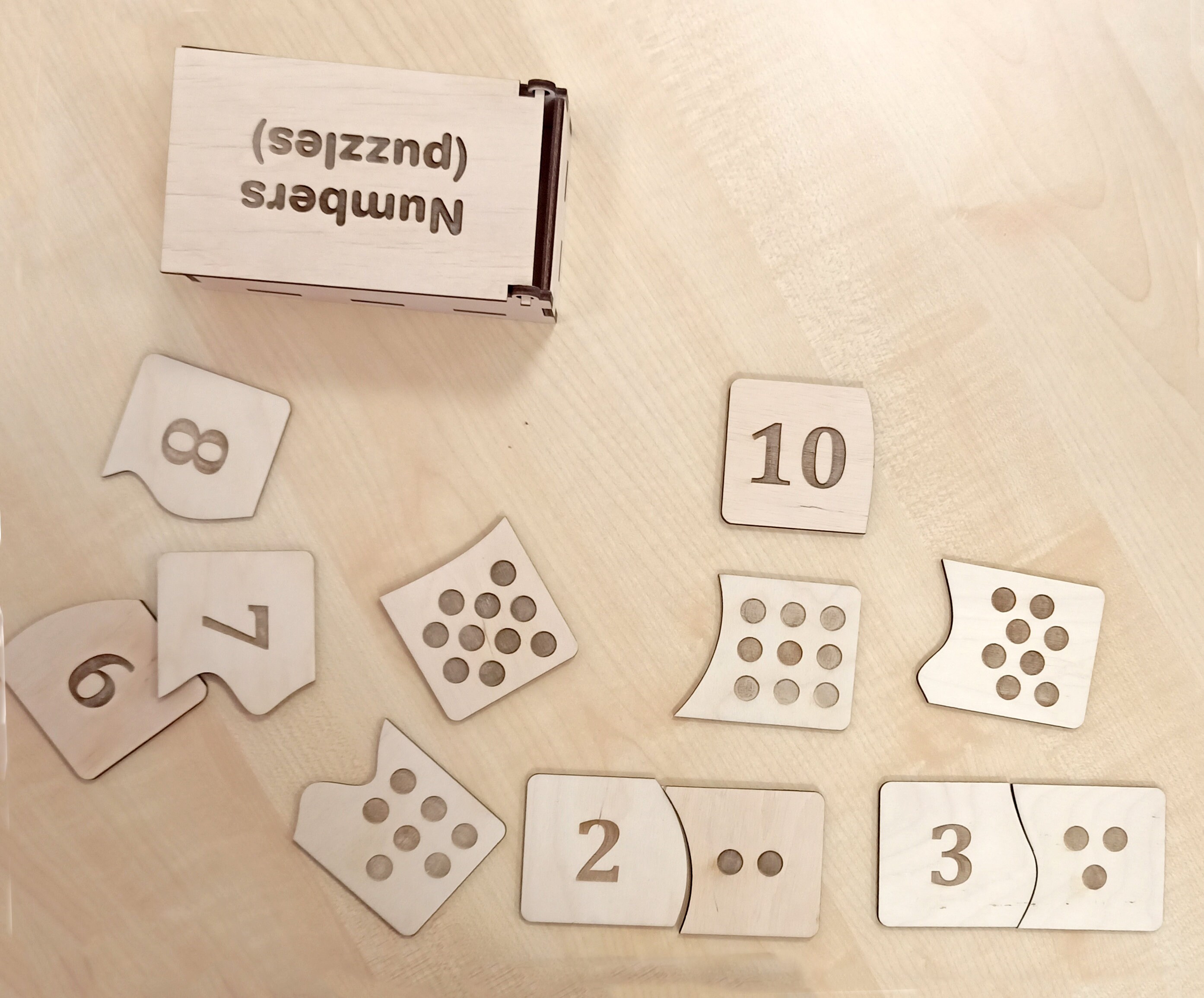 Montessori Wooden Number Puzzles With Error-correction Mechanism ...
