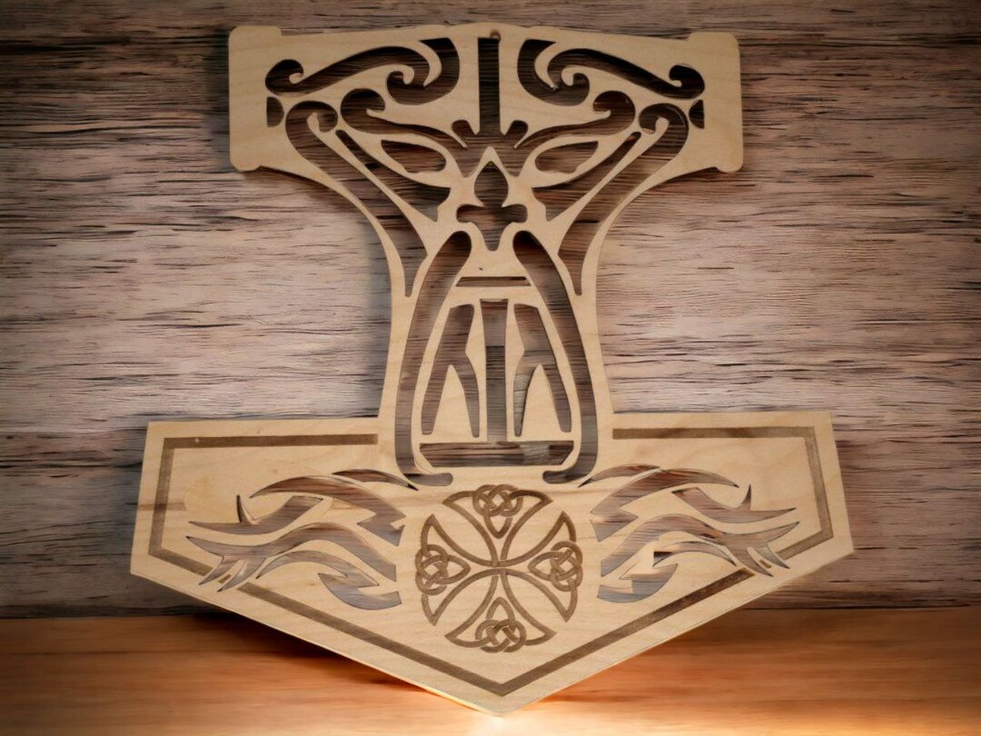 Norse Mythology Mjolnir Wall Art, A Tribute to Thor's Legendary Hammer ...