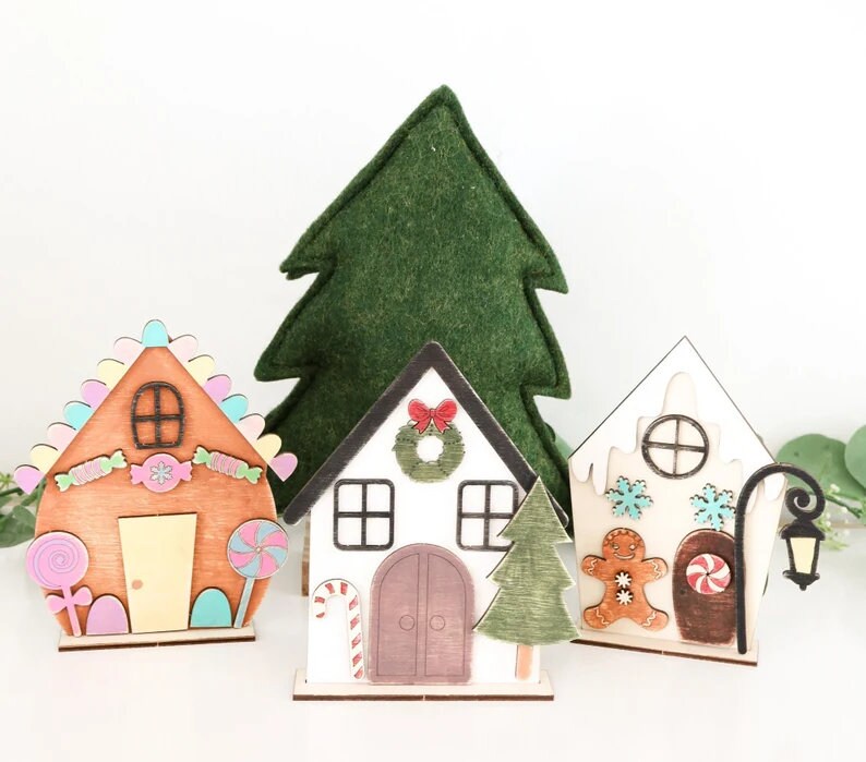 Interchangeable Design Your Own Gingerbread House, Cute Kid Christmas ...