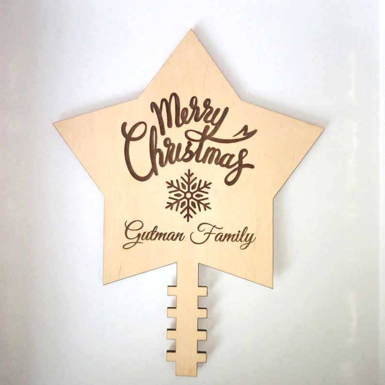 Custom Christmas Tree Topper Star, Christmas Decoration, Scandi ...